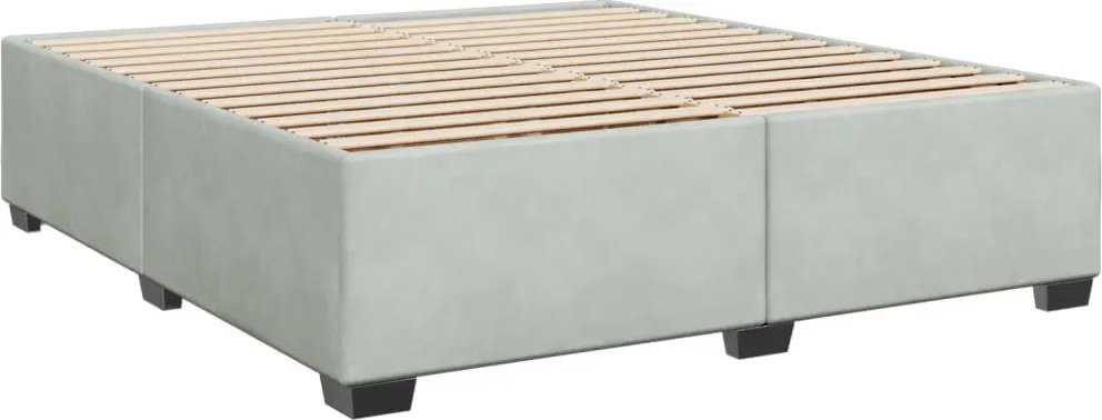 Box spring postel s matrací světle šedá 180x200 cm samet 3285299