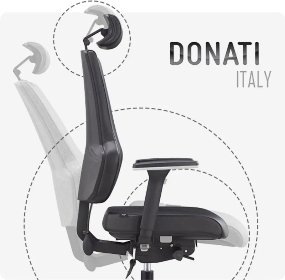 Ergonomická kancelářská židle MOSH Elite F – černá