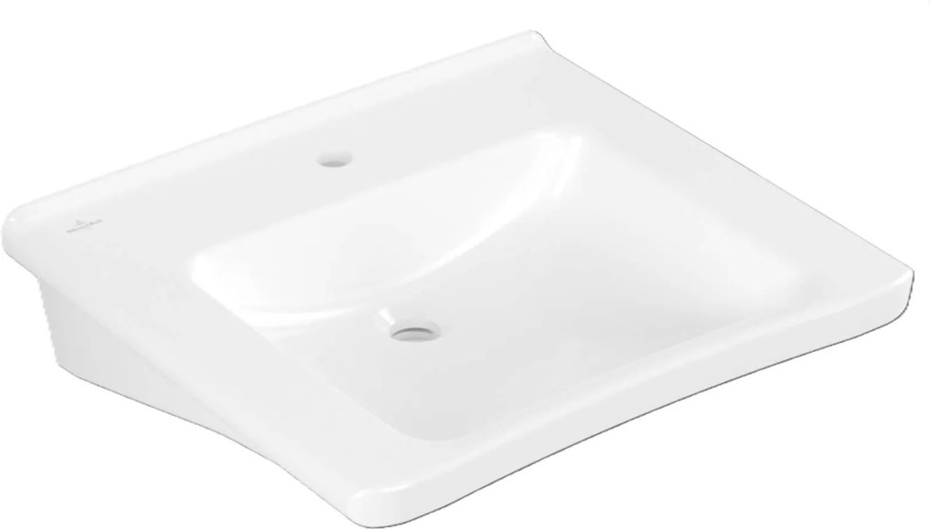 Villeroy & Boch ViCare - Umyvadlo 60x55 cm, bez přepadu, otvor pro baterii, alpská bílá 4A806101