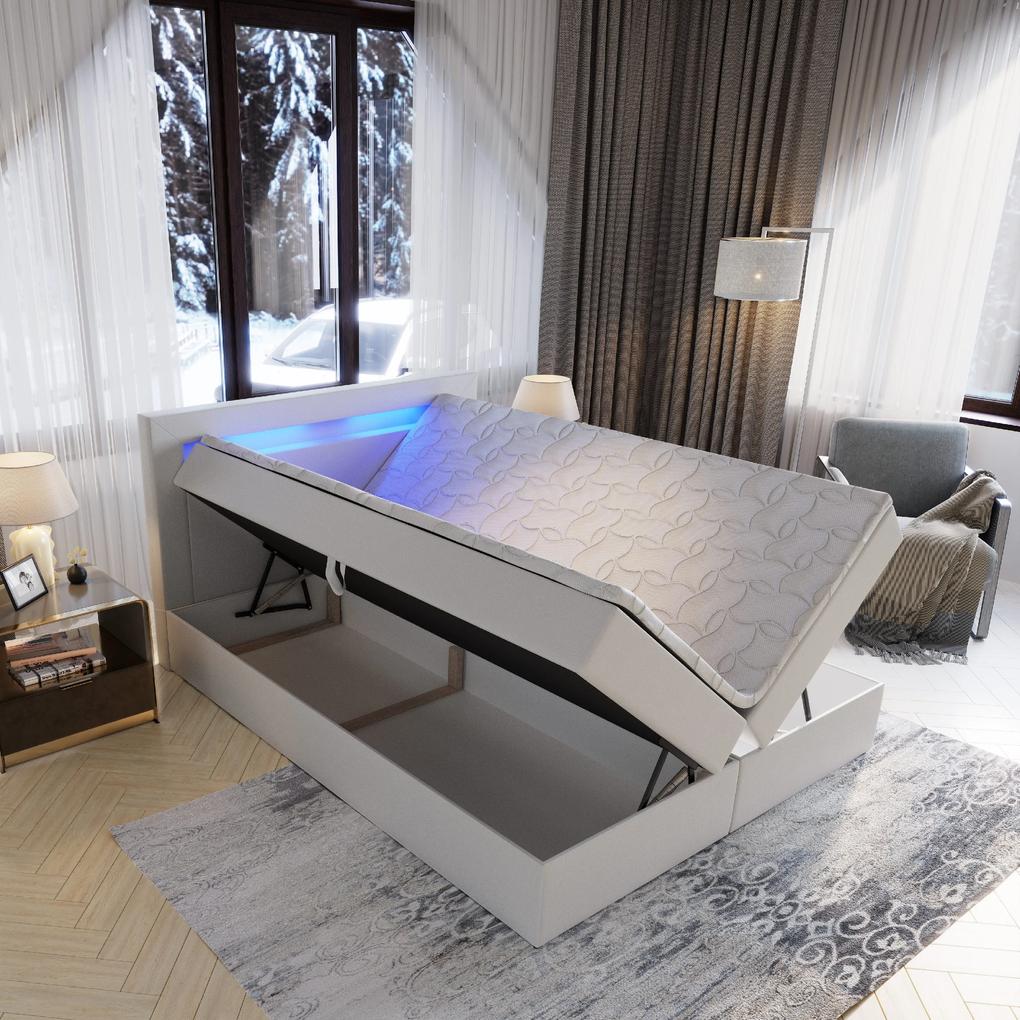 MSL Kontinentální čalouněná postel BENZEMA (180 x 200 cm) Barva látky: MONOLITH 62