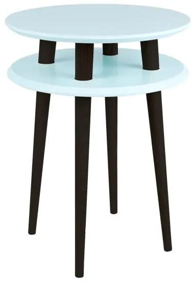 Světle tyrkysový příruční stolek s černými nohami Ragaba UFO, Ø 45 cm