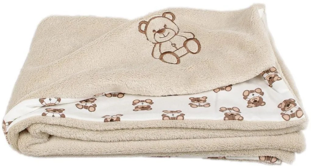 Kaarsgaren Dětská deka Wellsoft bavlna 100 x 70 cm Smetanová/růžový lev