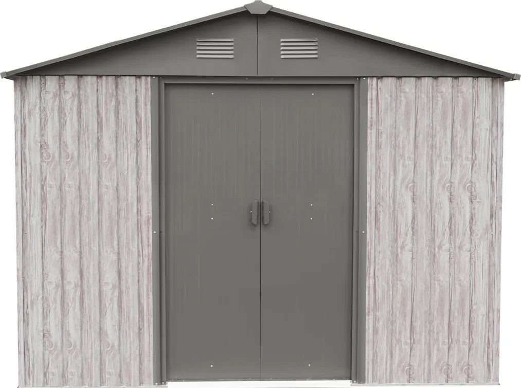 Zahradní domek BestBerg ZDB-7SD / 7,2 m² / 301 x 238 x 214 cm / dekor bílé dřevo/šedá