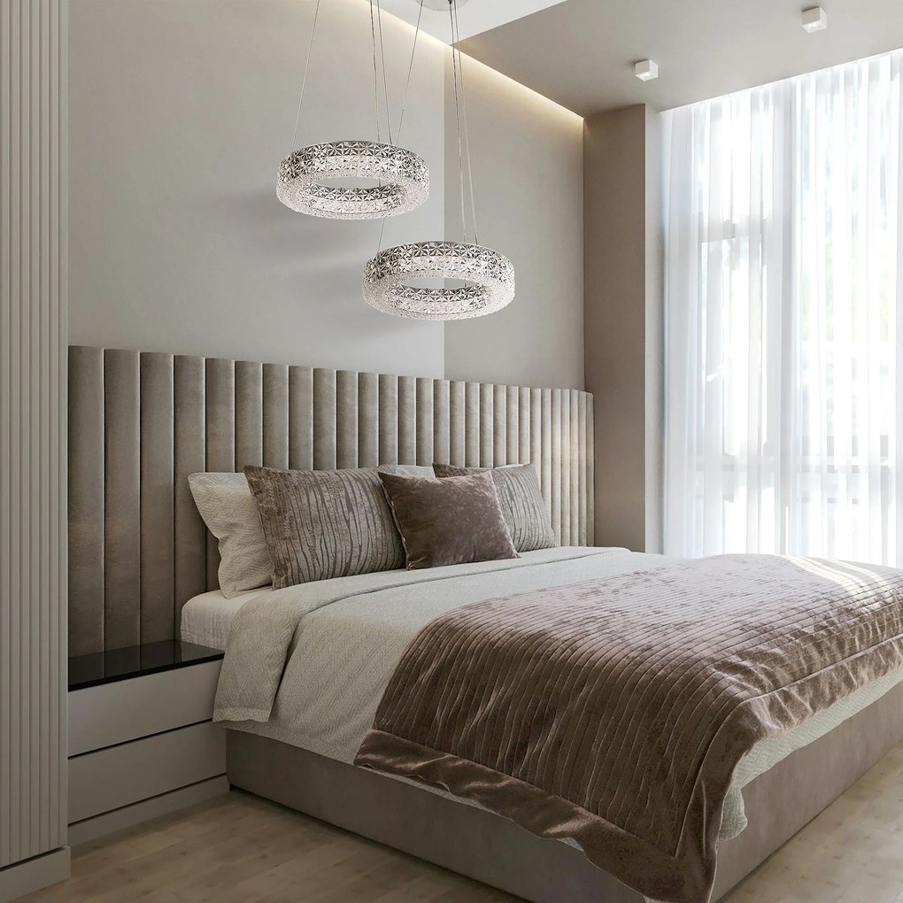 Toolight Toolight, LED závěsné osvětlení 28cm, 12W, 4000K, MS003-CP, chromová, OSW-09613