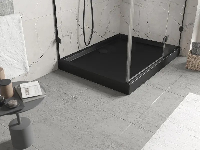 Mexen Flow+ obdélníkový sprchový kout 100 x 90 cm, černý mat - 46R709010H