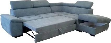 Casarredo - Komfort nábytek Rohová sedací souprava DEMARA rozkládací s úložným prostorem, pravá, Primo 89 (modrošedá)