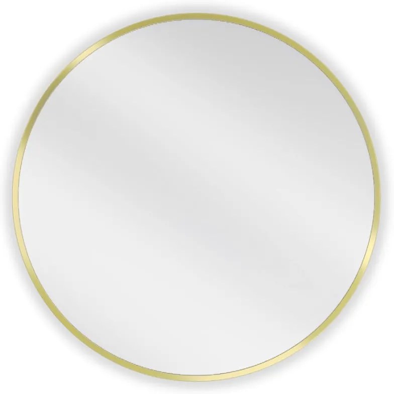 Mexen Loft, kulaté koupelnové zrcadlo 60 cm, barva rámu zlatá lesklá, 9850-060-060-000-50