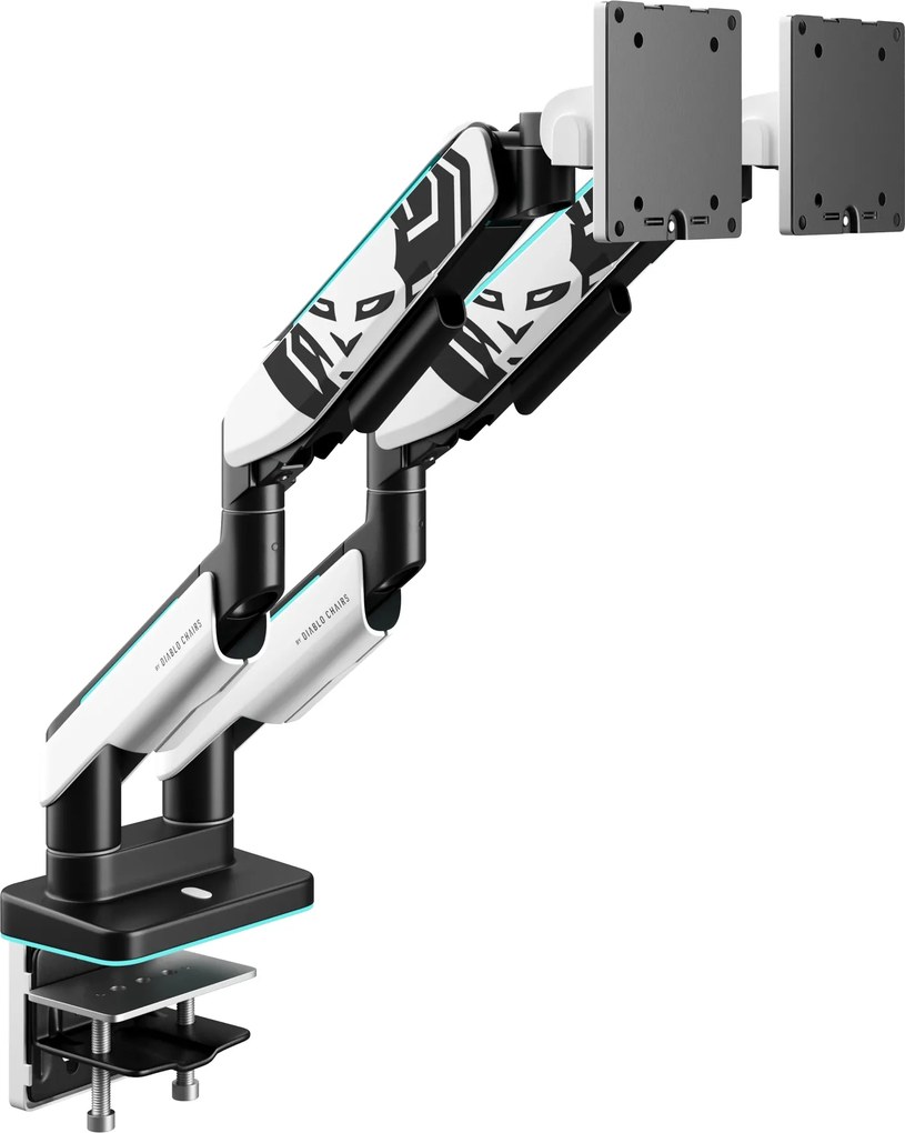 Dvojité rameno na monitory 35″, bílo-černé X-Arm Dual RGB