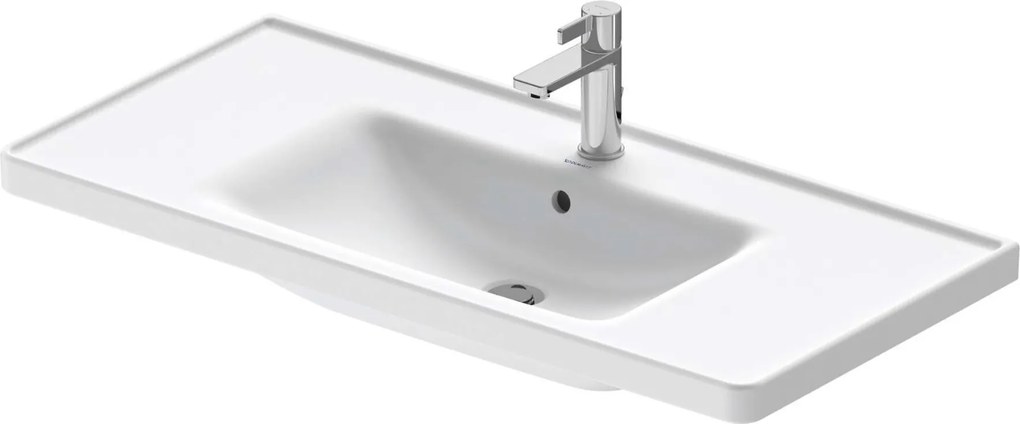 Duravit D-Neo - Umyvadlo 100x48 cm, s přepadem, otvor pro baterii, matná bílá 2367103200