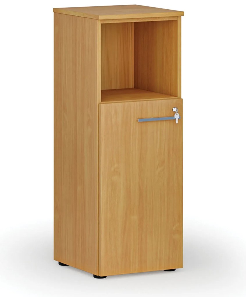 Kombinovaná kancelářská skříň PRIMO WOOD, 400 x 420 x 1087 mm, buk