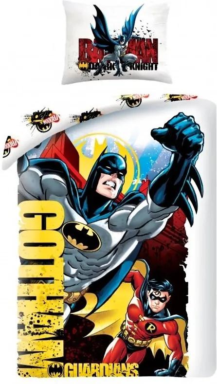 Halantex · Bavlněné povlečení Batman a Robin - Gotham guardians - 70 x 90 +  140 x 200 cm | BIANO