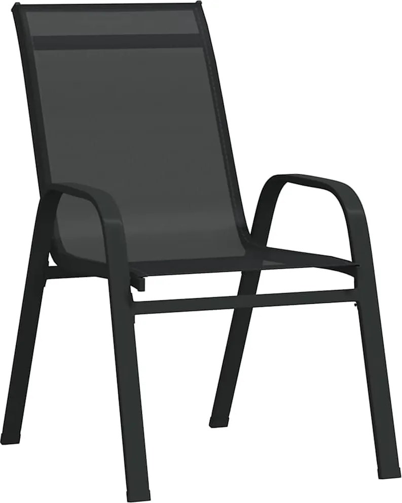 9dílný zahradní jídelní set černý 3095974