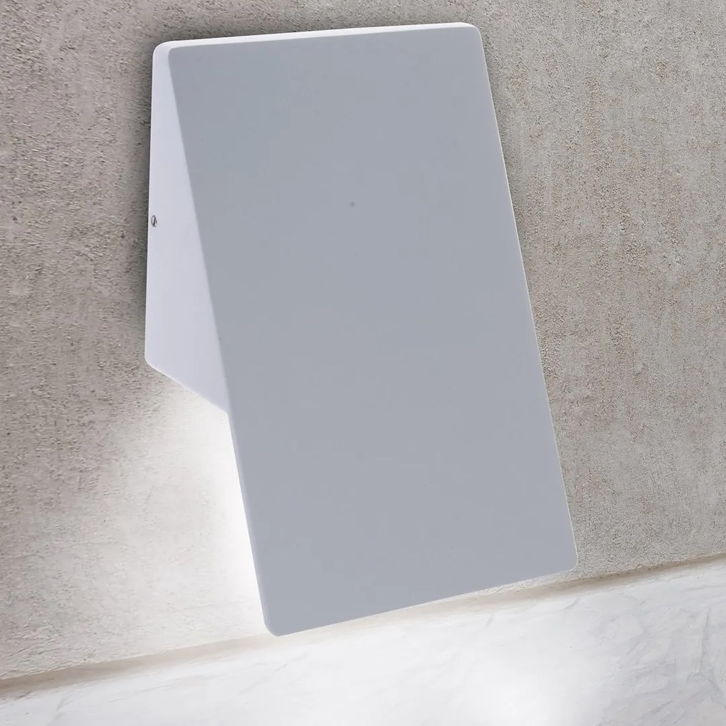 Exteriérové ​​nástěnné LED svítidlo Plain, 1x LED 10w, bílé