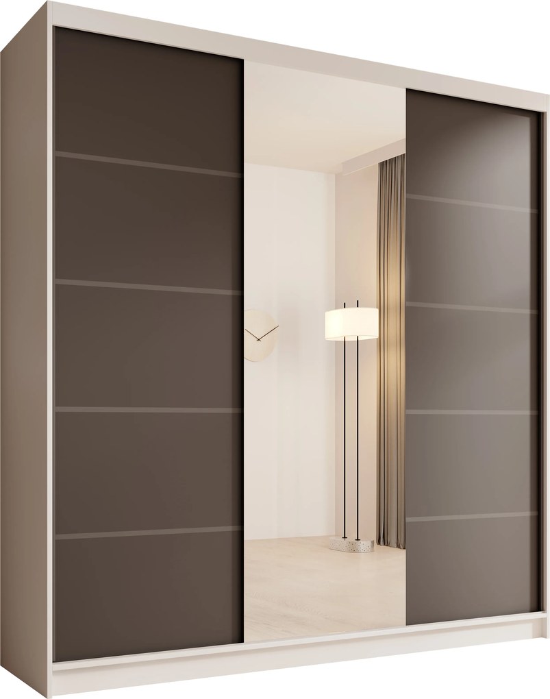 ADRK Furniture Posuvná skříň se zrcadlem Sonic 200 ADRK-SW-SON-WB-200