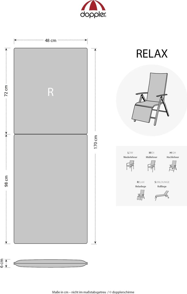 Doppler LIVING 6110 relax - polstr na relaxační křeslo