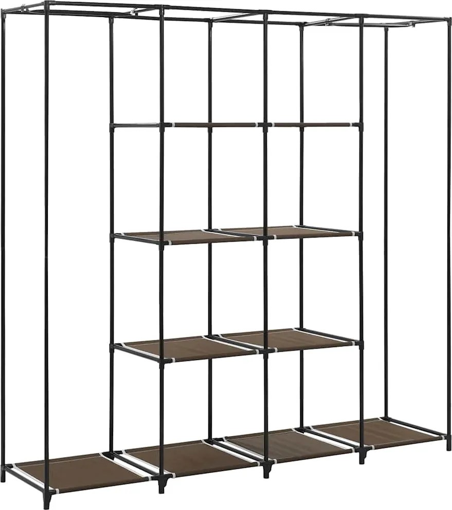 Šatní skříň se 4 přihrádkami hnědá 175 x 45 x 170 cm 282446