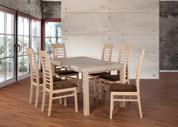 Set 17 - 6x židle,1x stůl,rozklad (dub sonoma/nubuk 26W)
