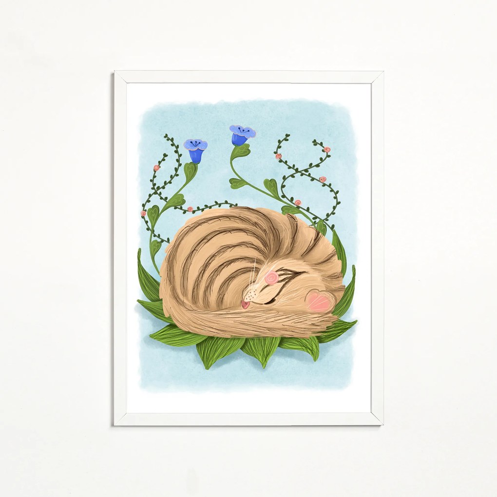 Kristýna Pýchová | Toulavá kočka Rám: Černý, Velikost: 70 x 50 cm