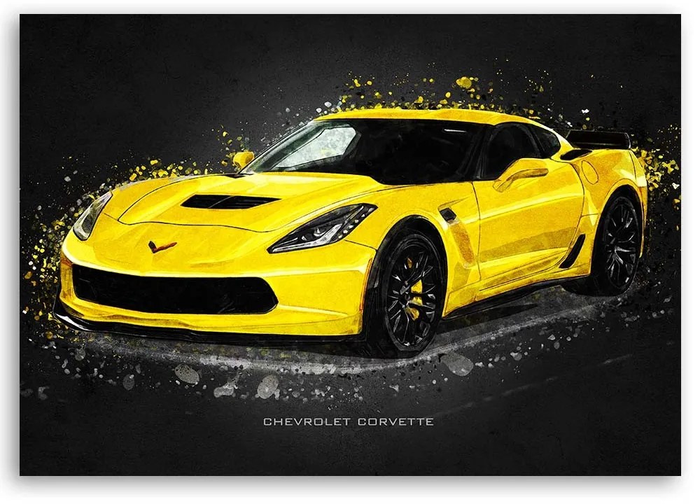 Gario Obraz na plátně Chevrolet corvette - Gab Fernando Rozměry: 60 x 40 cm