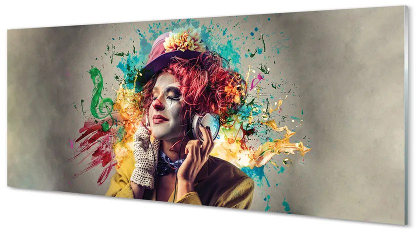 akrylový obraz Klaun barva poznámky 120x60 cm