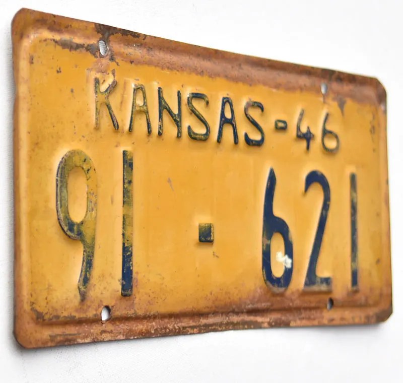 Americká SPZ Kansas 1946 Yellow 91-621