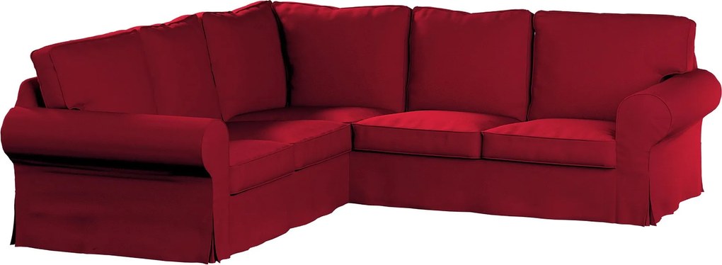 Potah na pohovku IKEA Ektorp rohová barva červená látka pletený vzor