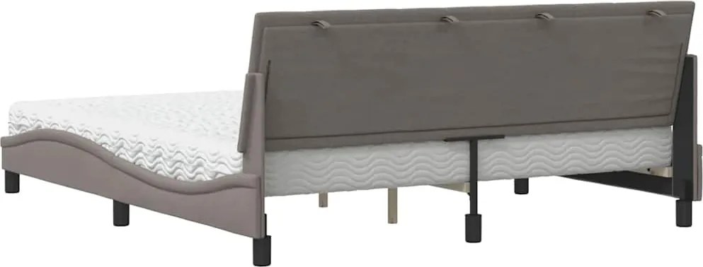 Postel s matrací Hanko taupe 180 x 200 cm textil 3310549