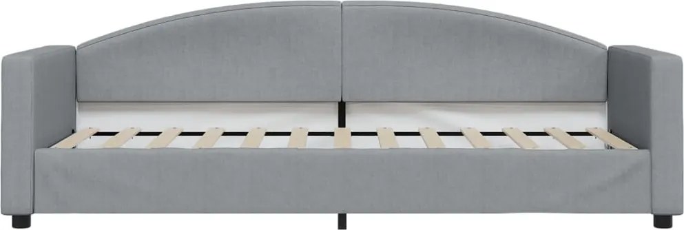 Válenda s přistýlkou světle šedá 80 x 200 cm textil 3197183