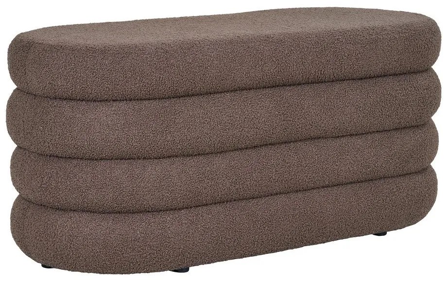 Hnědá lavice z textilie bouclé Dartford – House Nordic