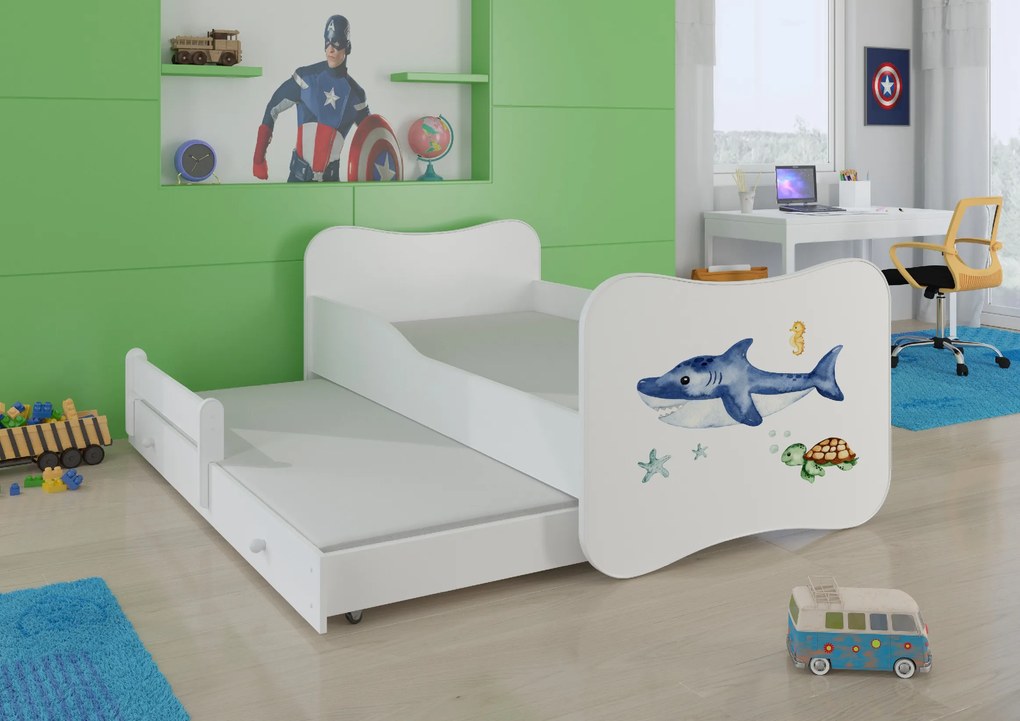 Dětská postel s matracemi GONZALO II 160x80 Motiv: PRINCESS BLACK