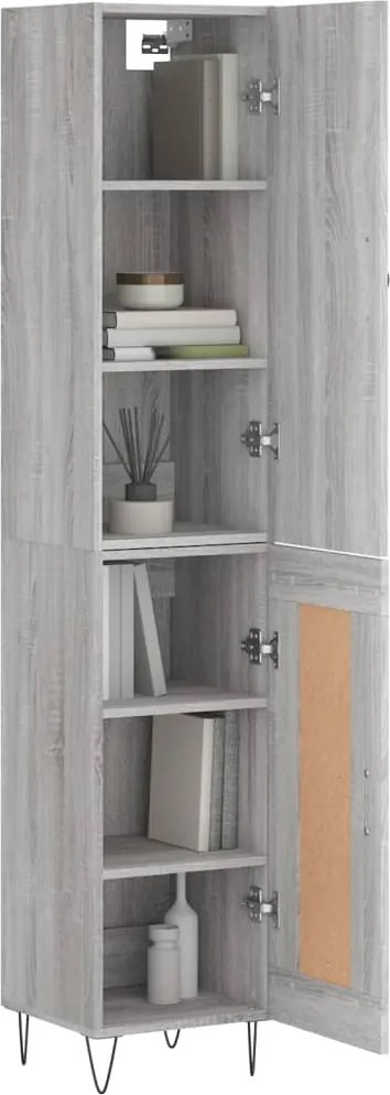 Skříň highboard šedá sonoma 34,5 x 34 x 180 cm kompozitní dřevo 3199143