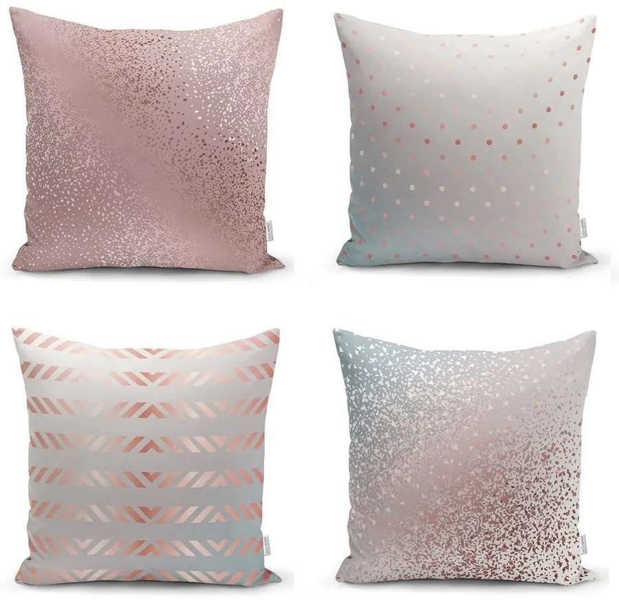 Sada 4 povlaků na polštáře Minimalist Cushion Covers All About Pastel, 45 x 45 cm