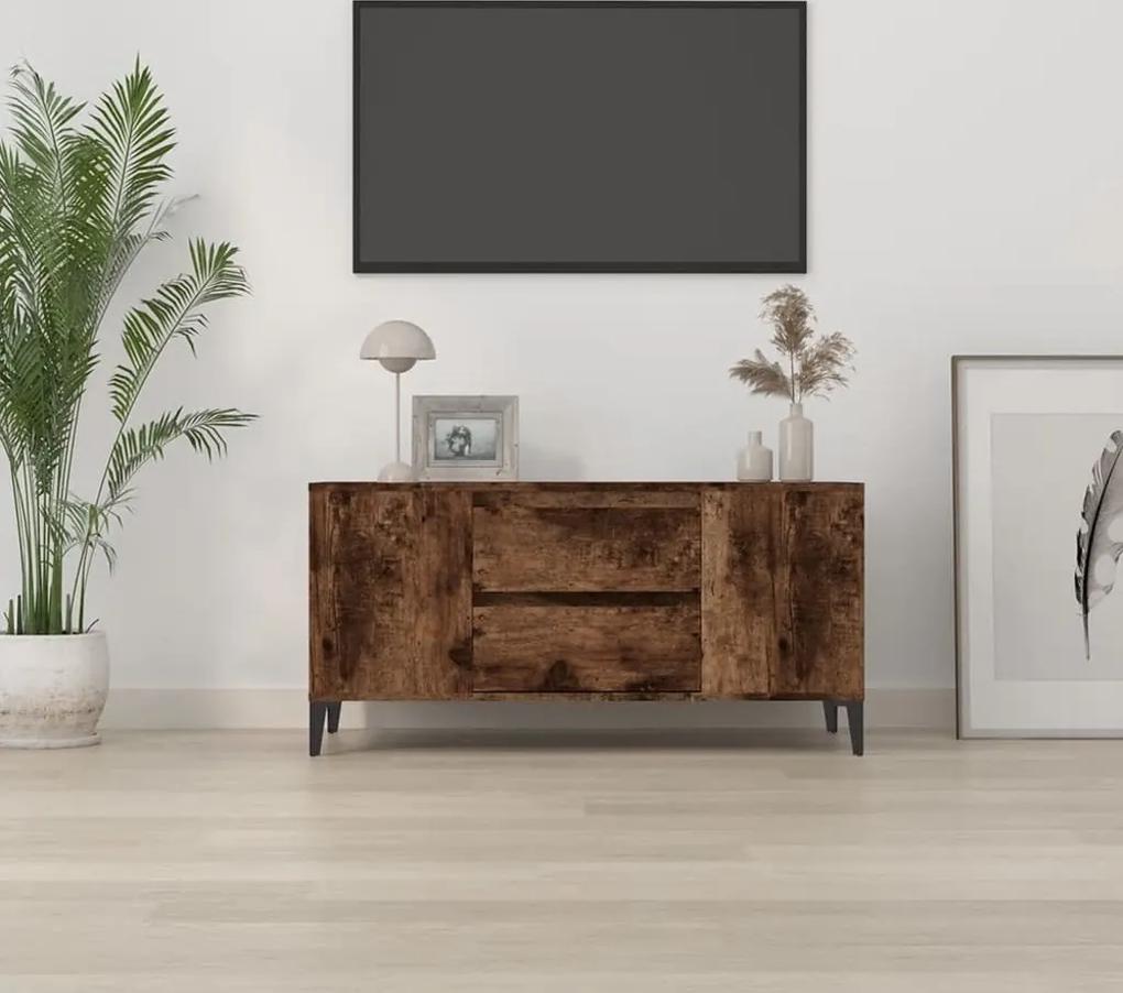 vidaXL TV skříňka 102x44,5x50 cm kompozitní dřevo [819609] Barva: bílá s vysokým leskem