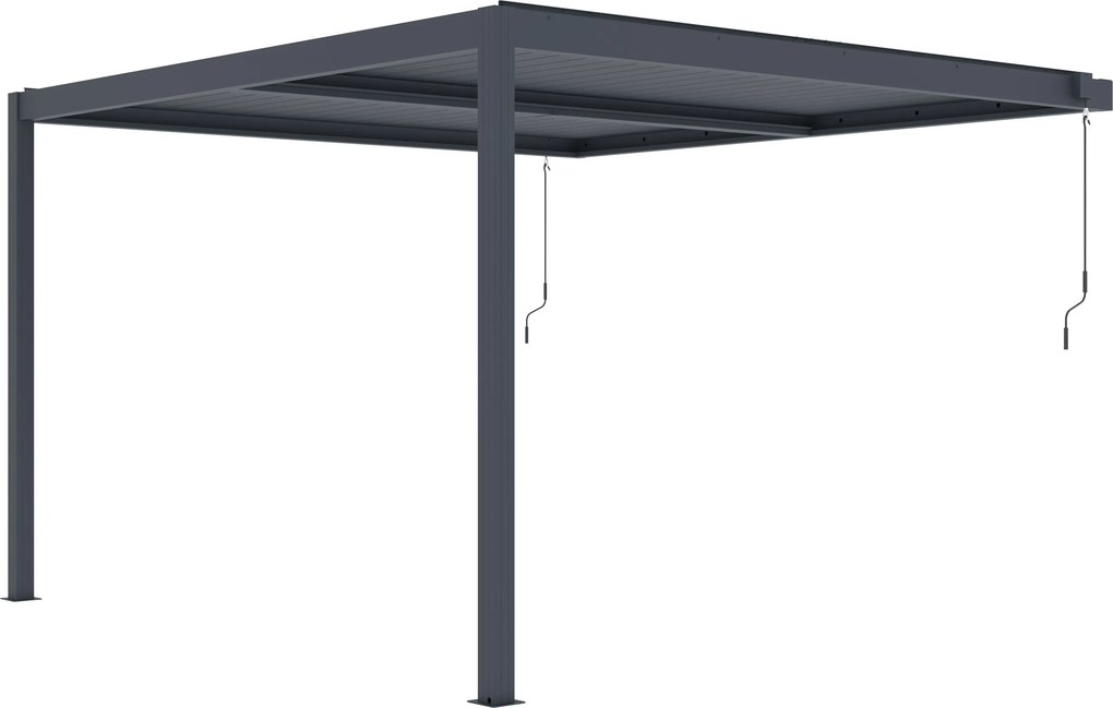 Bioklimatická pergola G21 Trenton 4x4 m, antracitová hliníková