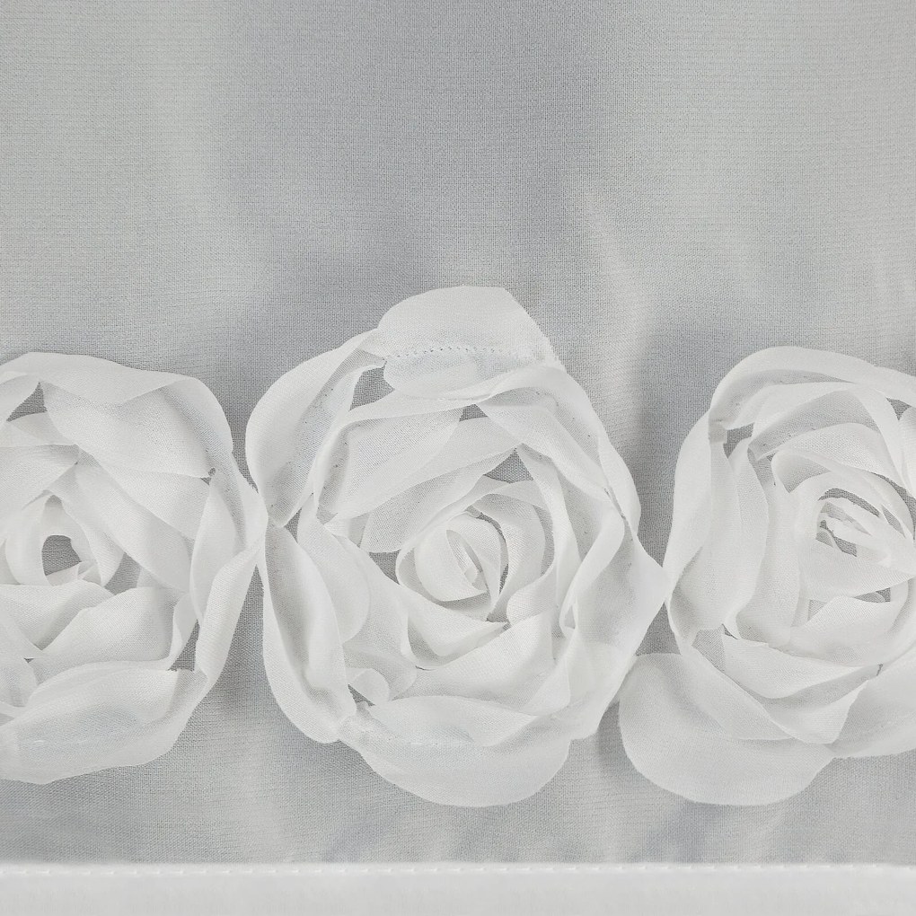KRÁTKÁ ZÁCLONA NA PÁSCE EVA MINGE ROSES10 150X40 CM BÍLÁ