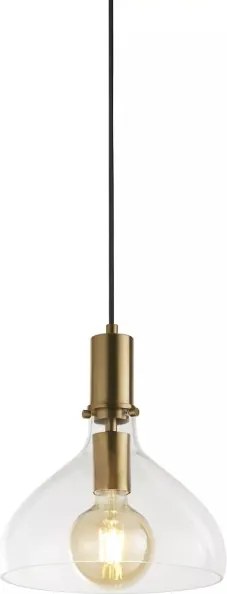 Searchlight 31031-1PB Závěsné svítidlo MARGARITA mosaz, čiré sklo