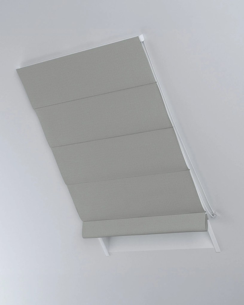 Roleta pro střešní okno Rimini barva šedá látka pletený vzor, zatemňovací