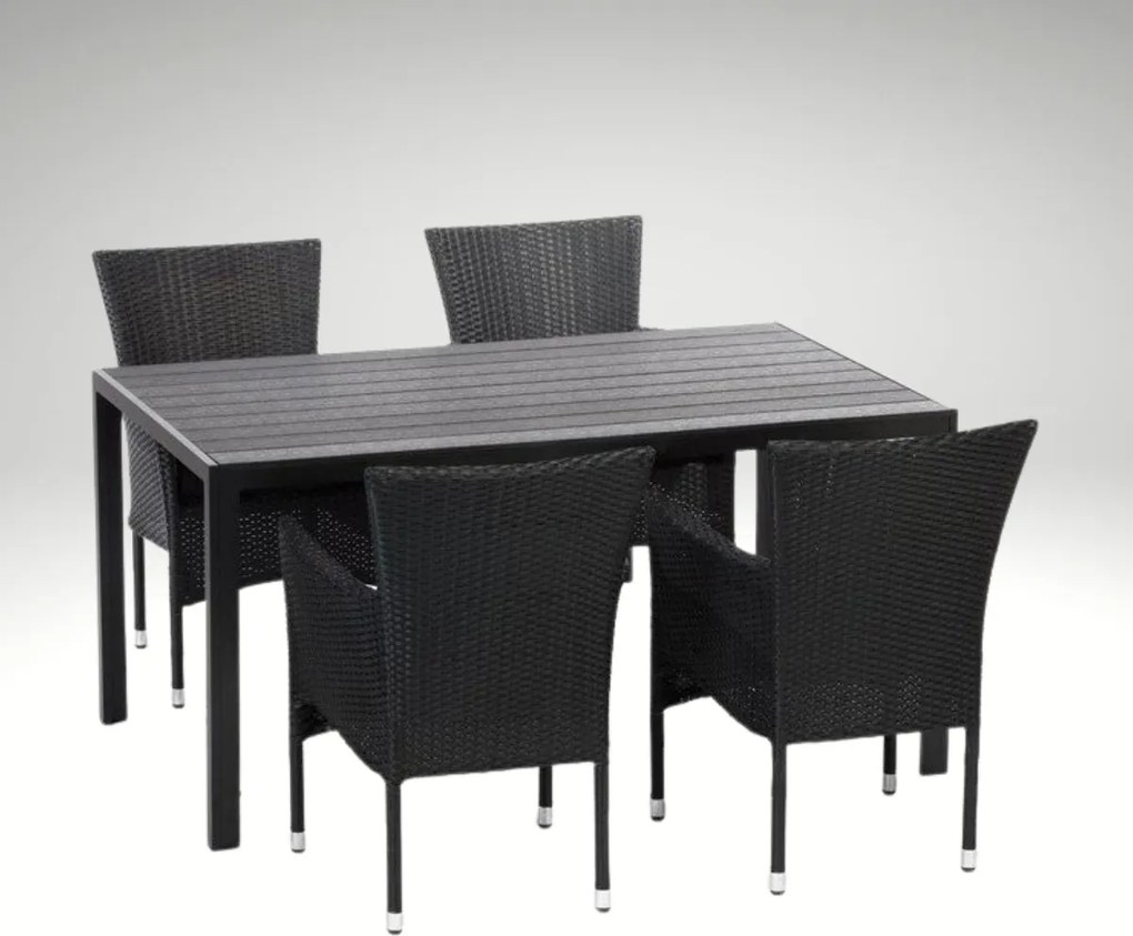 Vikio Zahradní jídelní set pro 4 osoby DT257-140 antracit
