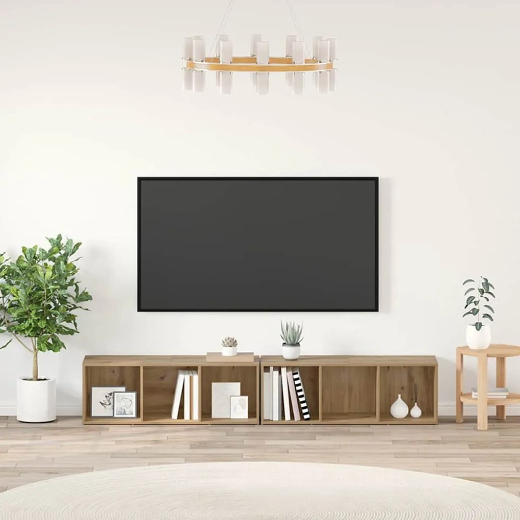 Sestava TV skříněk 2 ks Artisanový dub Kompozitní dřevo 3393551