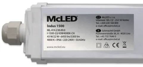 Zářivka LED McLED INDUS 1,5M 22/43W 4000K neutrální bílá IP66 ML-414.238.89.0