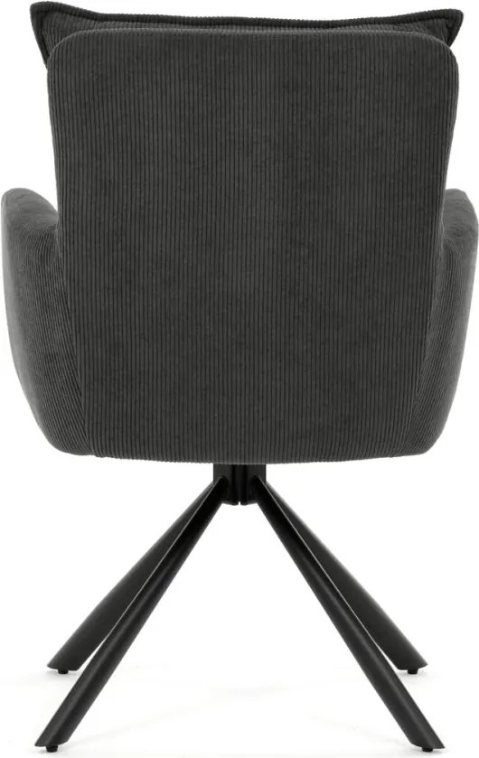 Jídelní židle HC-X1128 GREY2, manšestrová látka, šedá (60 x 67) cm