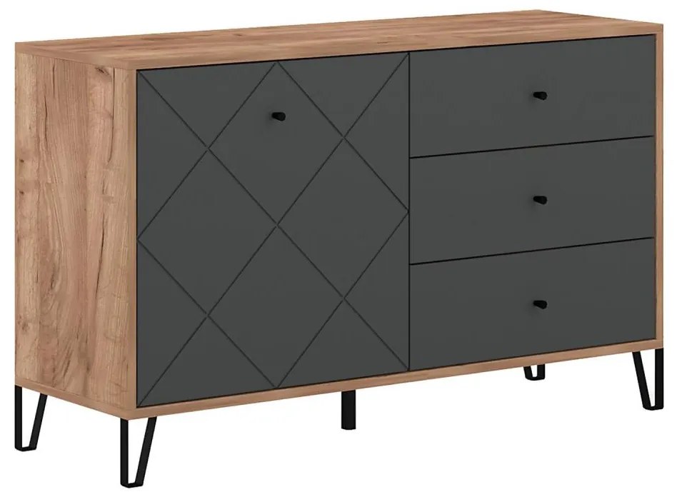 Komoda SULA dub craft/černá 5904804533601