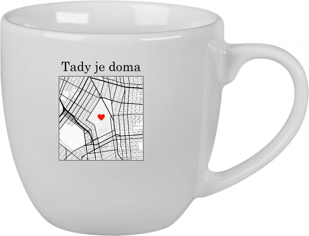 Personalizovaný keramický hrnek 400 ml s mapou