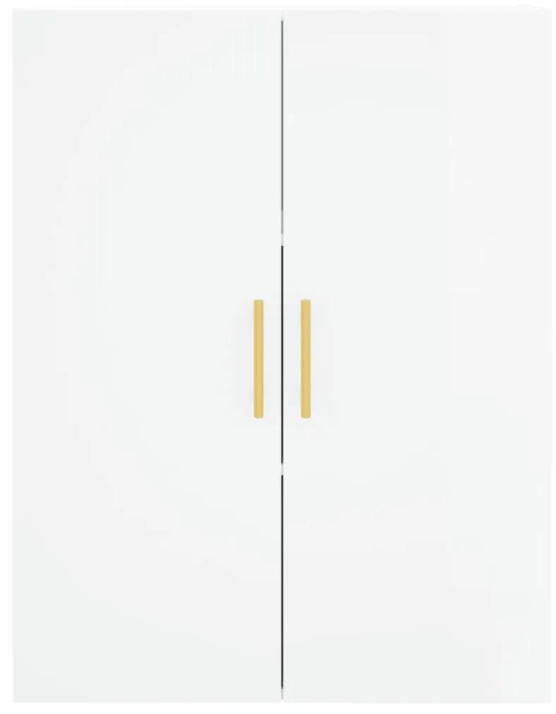Skříň highboard lesklá bílá 69,5 x 34 x 180 cm kompozitní dřevo,  3195893
