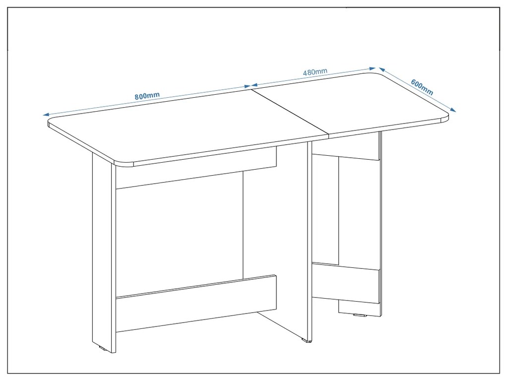 Vomaks unit, s.r.o. Skládací stůl KN-06 Barva: dub truffle