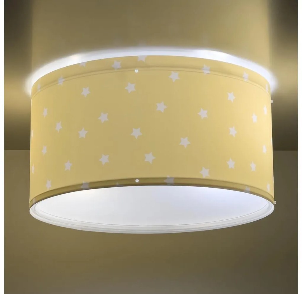 Dalber Dalber 82216A - Dětské stropní svítidlo STAR LIGHT 2xE27/60W/230V žlutá PI532