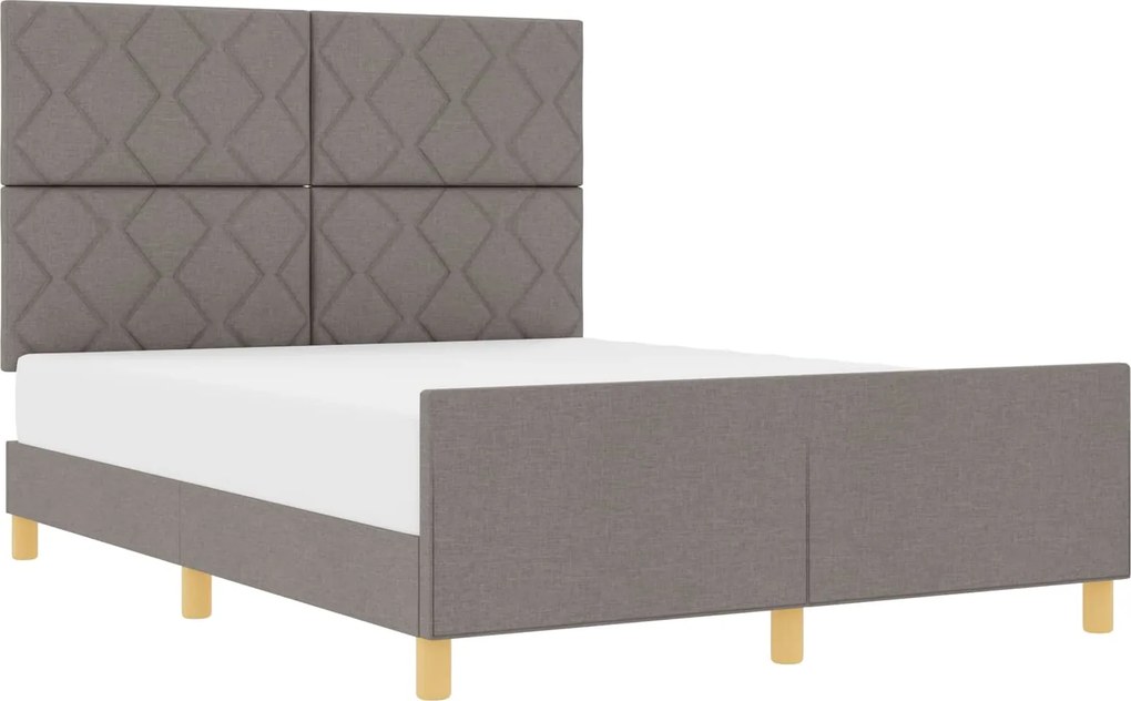 Rám postele s čelo Taupe 160 x 200 cm textil 3344820