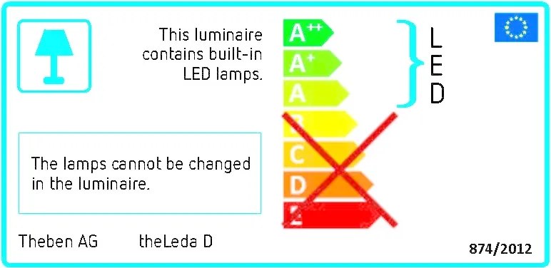 LED nástěnné svítidlo THEBEN theLeda D UL AL 8,5W IP55 1020703