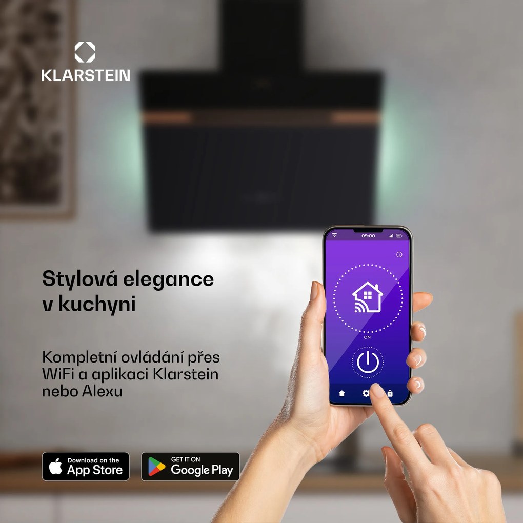 Klarstein Alina digestoř | 60 cm | 679 m³/h | Tichá | EEK A++