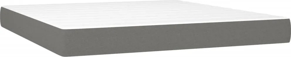 Box spring postel s matrací tmavě šedá 160x200 cm textil 3130122